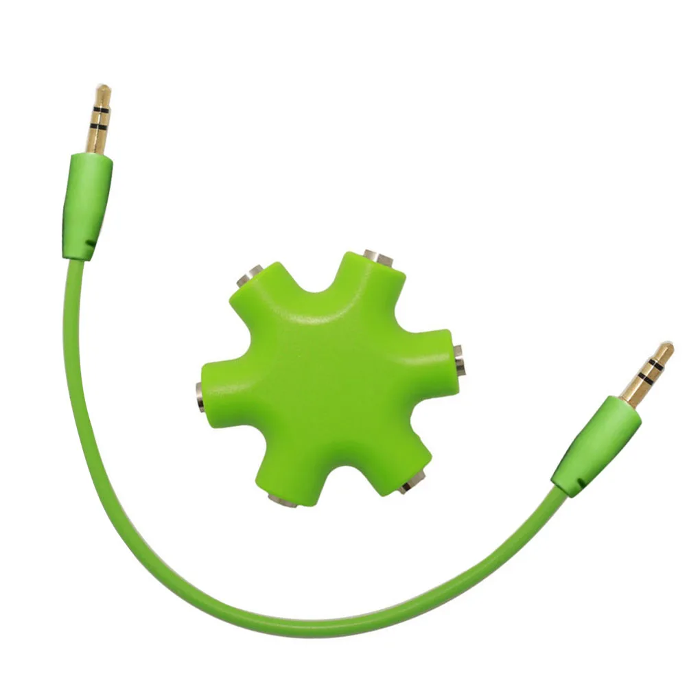Snow-Shape-Headphone-Splitter-Multi-Earphone-Hub-Adapter-3-5mm-Audio ...