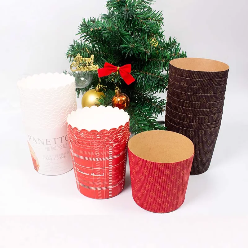 4-Panettone-Cake-Cups-Paper-Baking-Mold-500-Pcs-1000Pcs-Brown-Red-White ...
