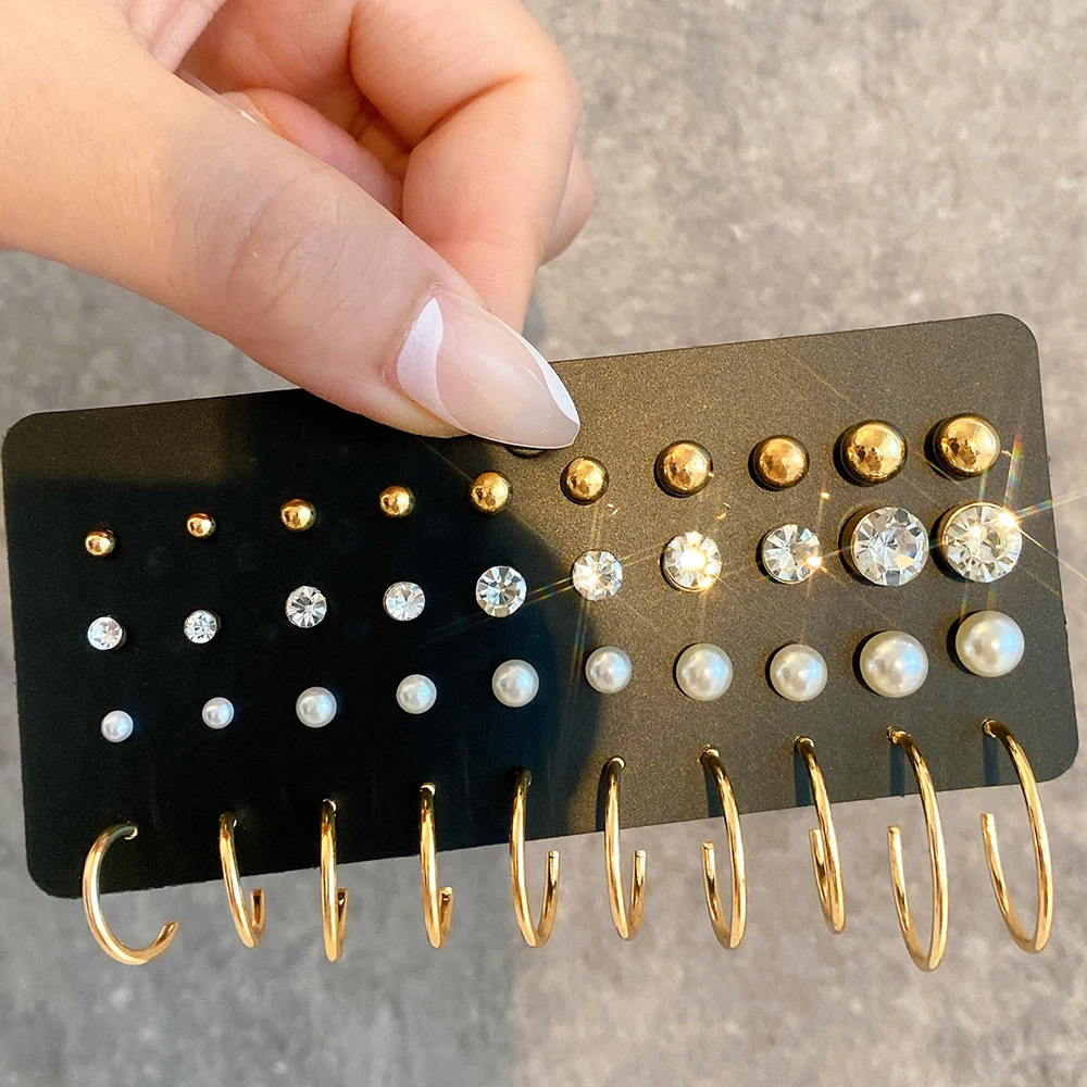 Fashion-Classic-Simple-Small-Stud-Earrings-for-Women-Girls-Gold-Color ...