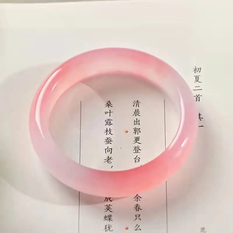 Pink-Jade-Bangle-Women-Healing-Gemstone-Fine-Jewelry-Genuine-Myanmar ...