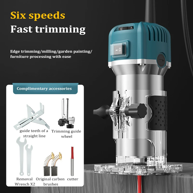 220V-800W-Electric-Wood-Router-Electric-Trimmer-Woodworking-Milling ...