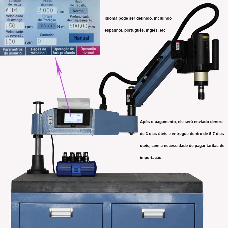 Almac-n-brasile-o-almac-n-espa-ol-Tela-de-Toque-CNC-M3-M36-Universal ...
