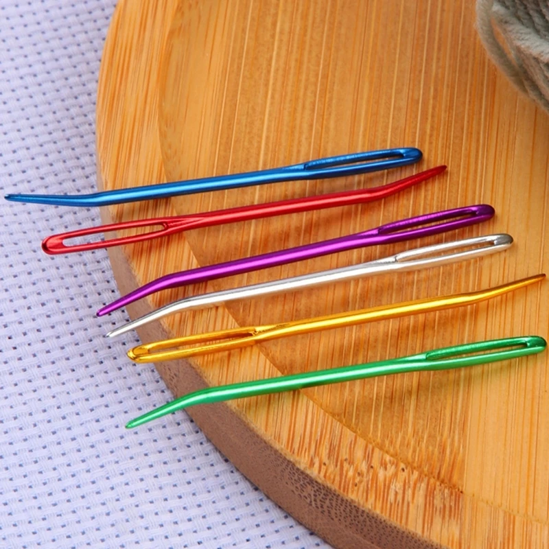Sewing Needle Set Large Eye Needle Embroidery Bent Needle Yarn Darning ...