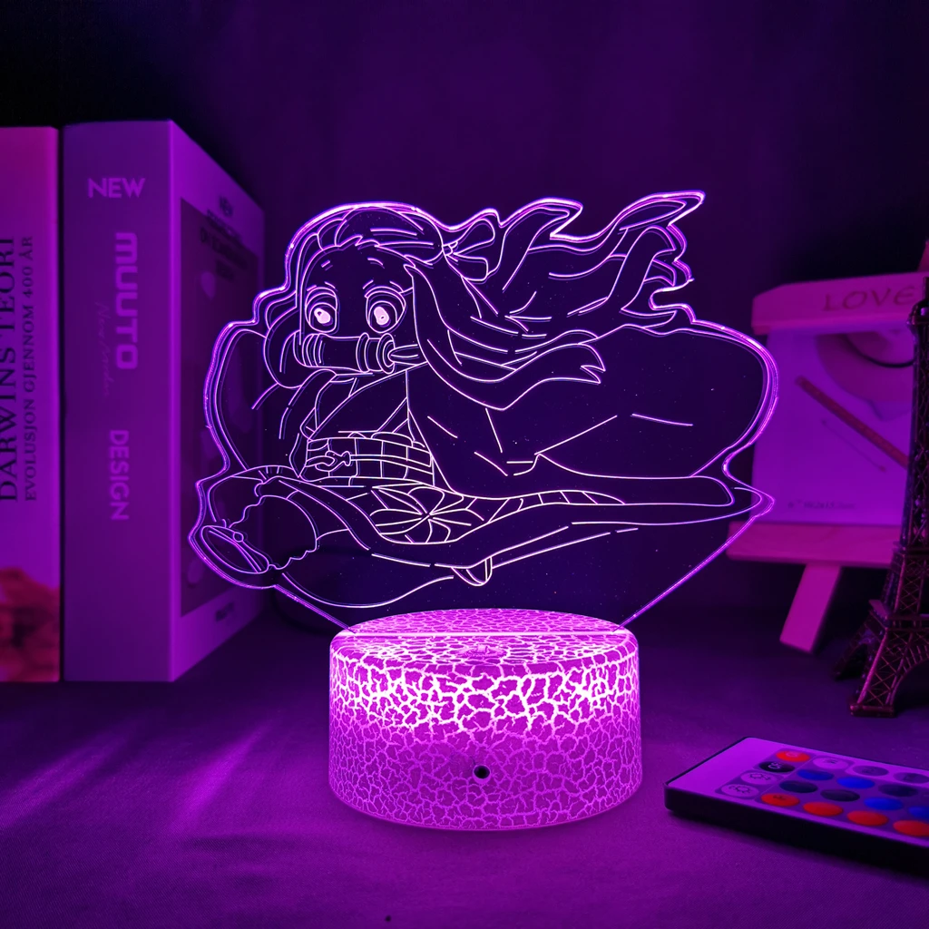 Anime Demon Slayer Figure Led Panel Lights for Home Manga Decoration ...