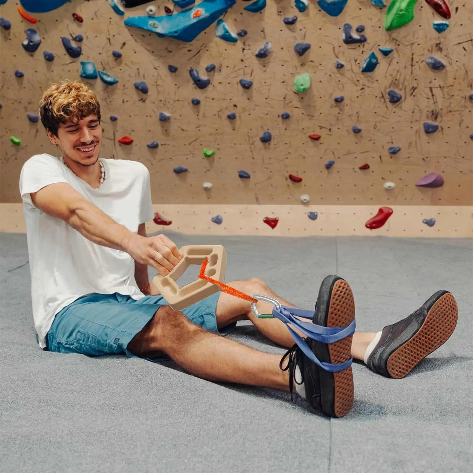 1/2pcs Rock Climbing Finger Strengthener Board Pull-Up Board Hangboard ...