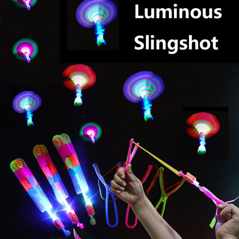 LED-Luminous-Slingshot-Outdoor-Flash-Light-Flying-Arrows-Flying-Toys ...