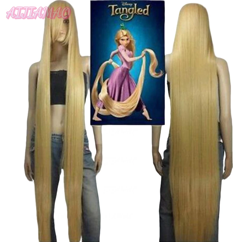 Tangled-Princess-Movie-Rapunzel-Cosplay-Peruca-Perucas-de-cabelo-sint-tico-longas-retas-douradas ...