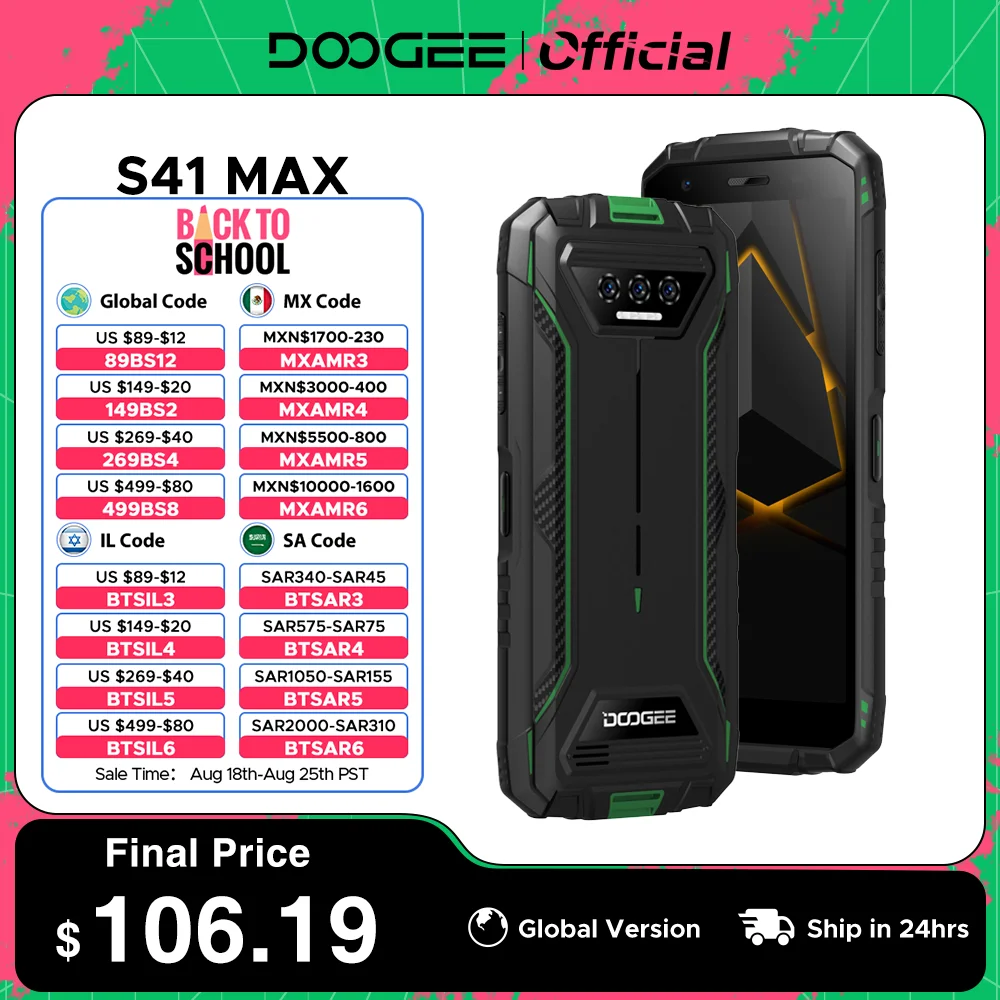 DOOGEE-S41-Max-Rugged-Phone-5-5-IPS-HD-13MP-AI-Triple-Camera-16GB-RAM ...