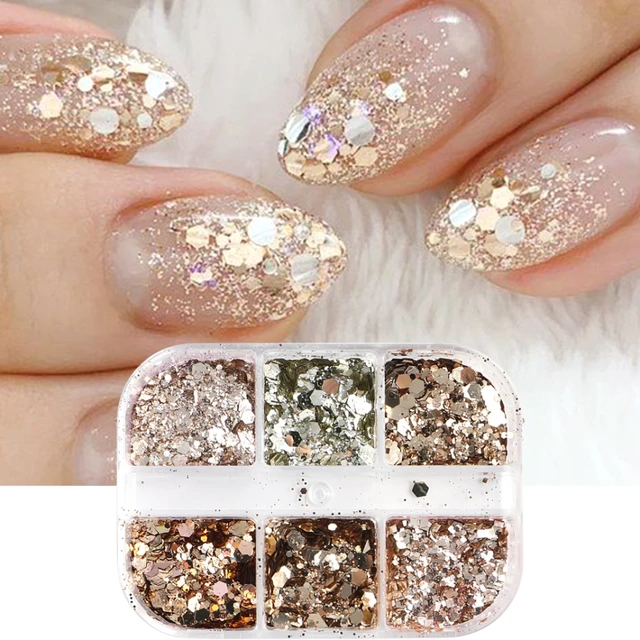 Wedding Nails With Glitter