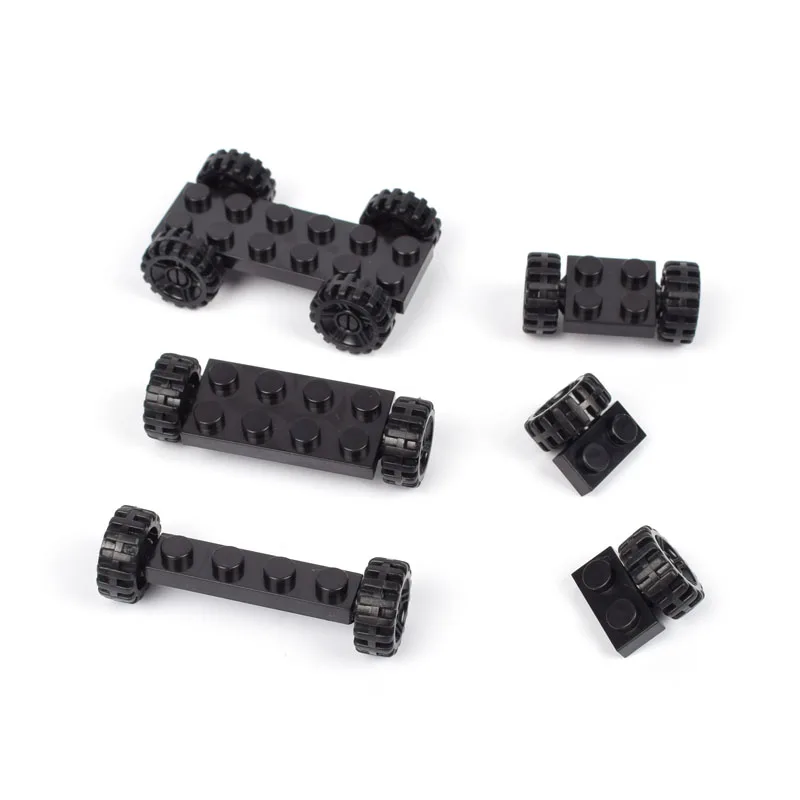 DIY-Building-Blocks-Figures-Bricks-Axle-Seat-and-Wheels-1x4-2x2 ...
