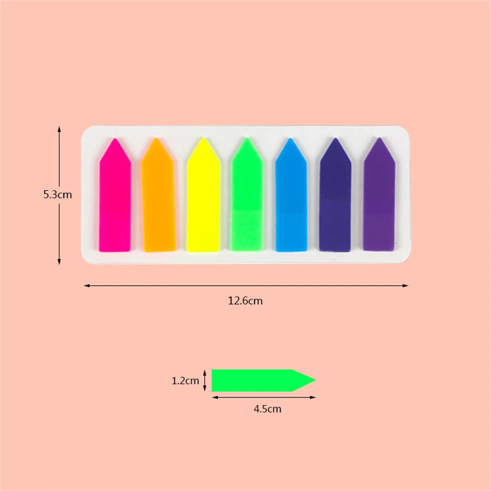 Fluorescent Index Tabs Self Adhesive Page Markers Transparent ...