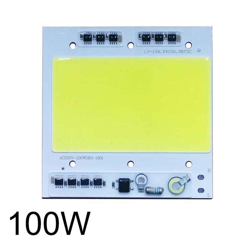 COB-LED-Lamp-Chip-100W-AC-220V-LED-Bulb-IP65-High-Power-Smart-IC-DIY ...