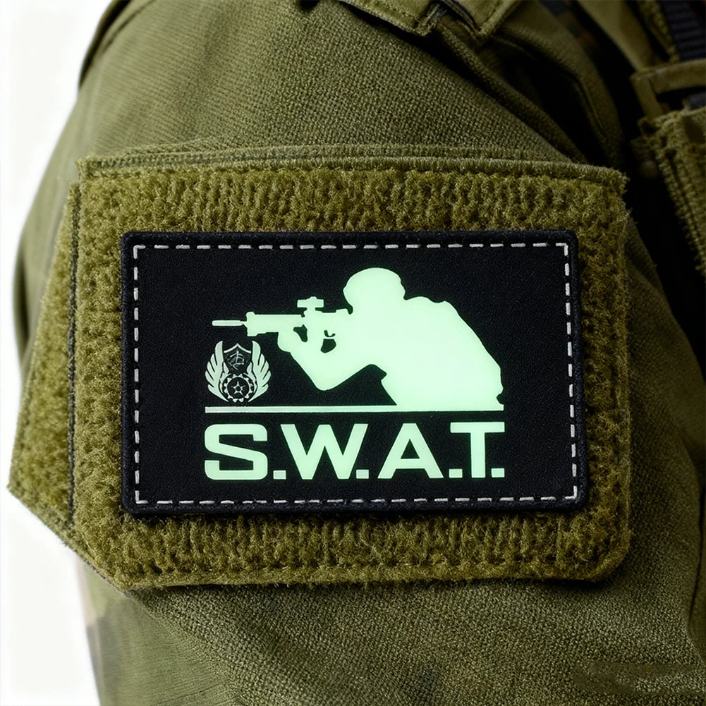 SWAT FPS Game Night Light Hook and Loop Patch Backpack Decoration ...
