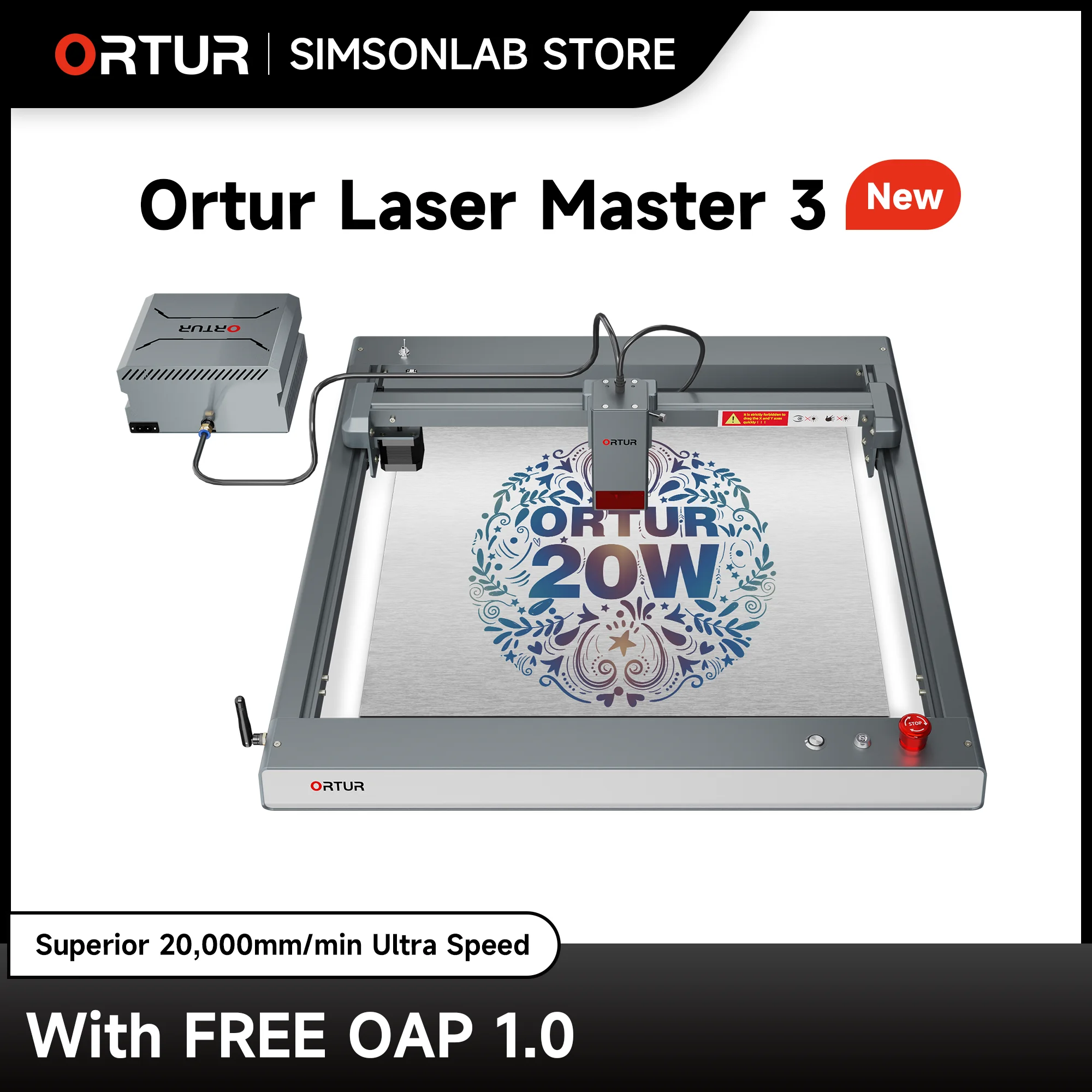 Ortur LM3 Laser Engraving & Cutting Machine 20,000mm/min 20W&10W