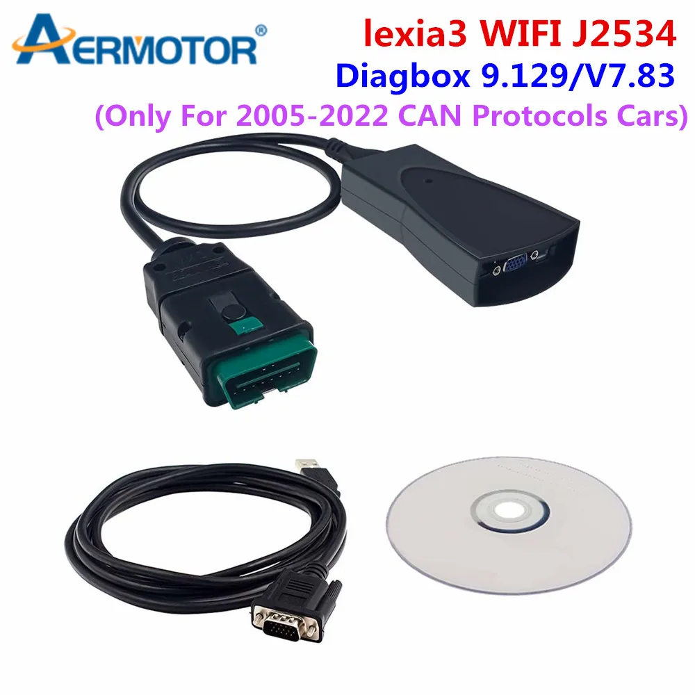 Top Lexia 3 Diagbox V9.129 WIFI J2534 OBD2 Diagnostic Interface V9.125 ...