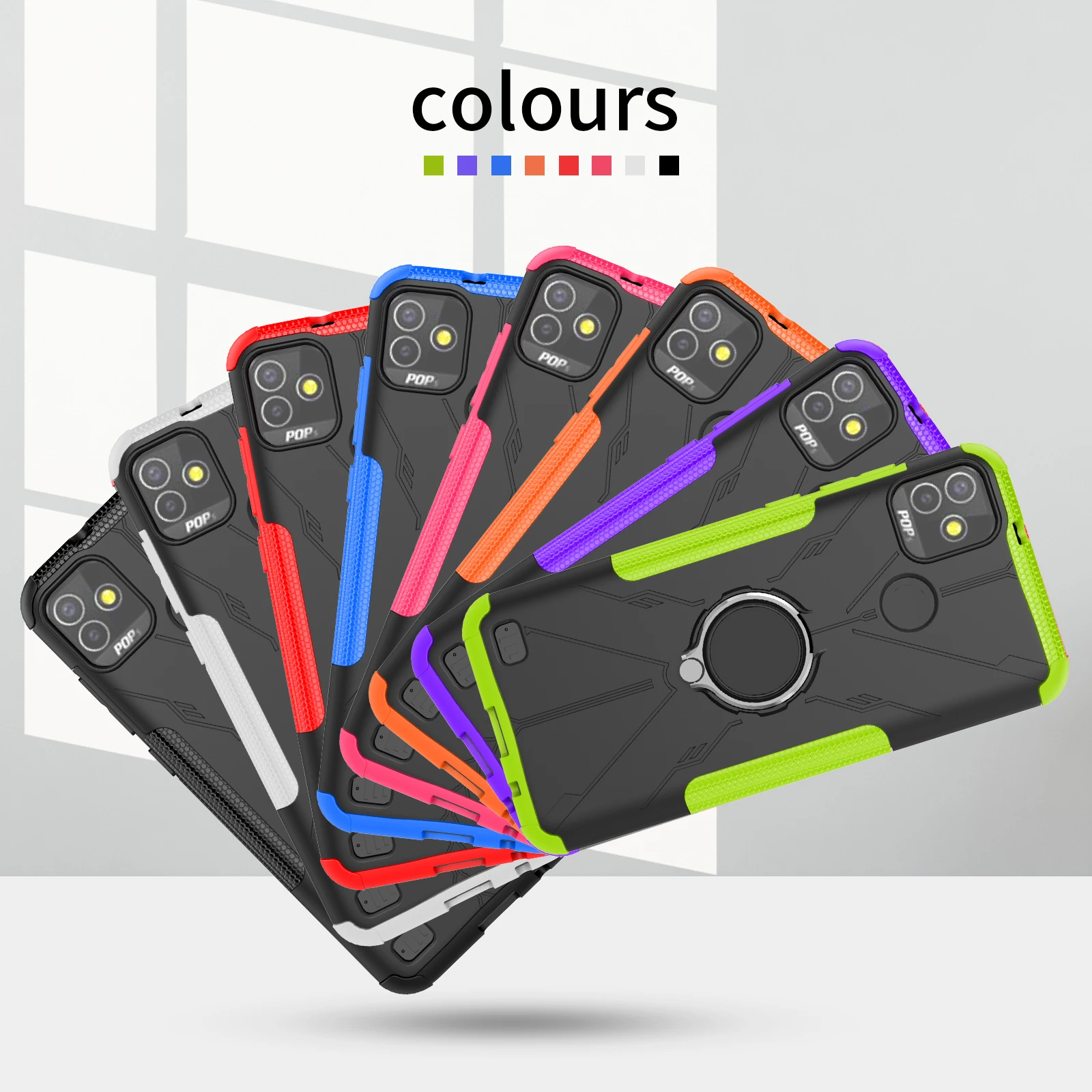 For-Tecno-POP-5P-Shockproof-Armor-Phone-Case-for-Tecno-POP-5P-Stand ...