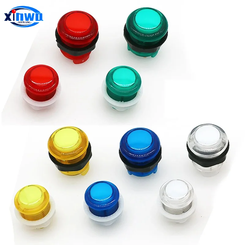 5v-Led-Illuminated-Light-Clear-24mm-28mm-Push-Button-Arcade-Game-Hitbox-Excavator-Robot-Battle ...
