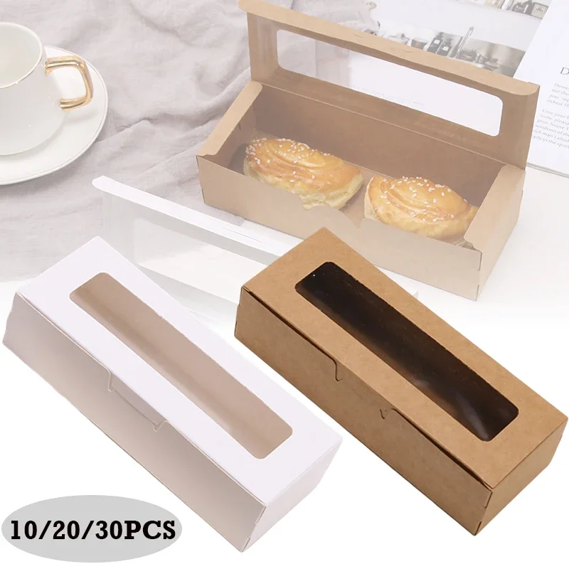 10-20-30pcs-Rectangle-Gift-Boxes-With-Transparent-Window-Candy-Dessert ...