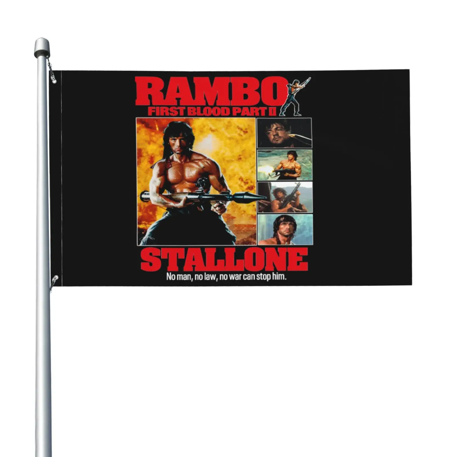 Rambo First Blood Part 2 Movie Scenes Flag Banner Art Decor Party Vivid ...