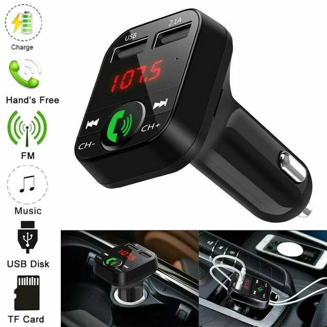 Car Bluetooth FM Transmitter Wireless Bluetooth Handsfree Audio ...