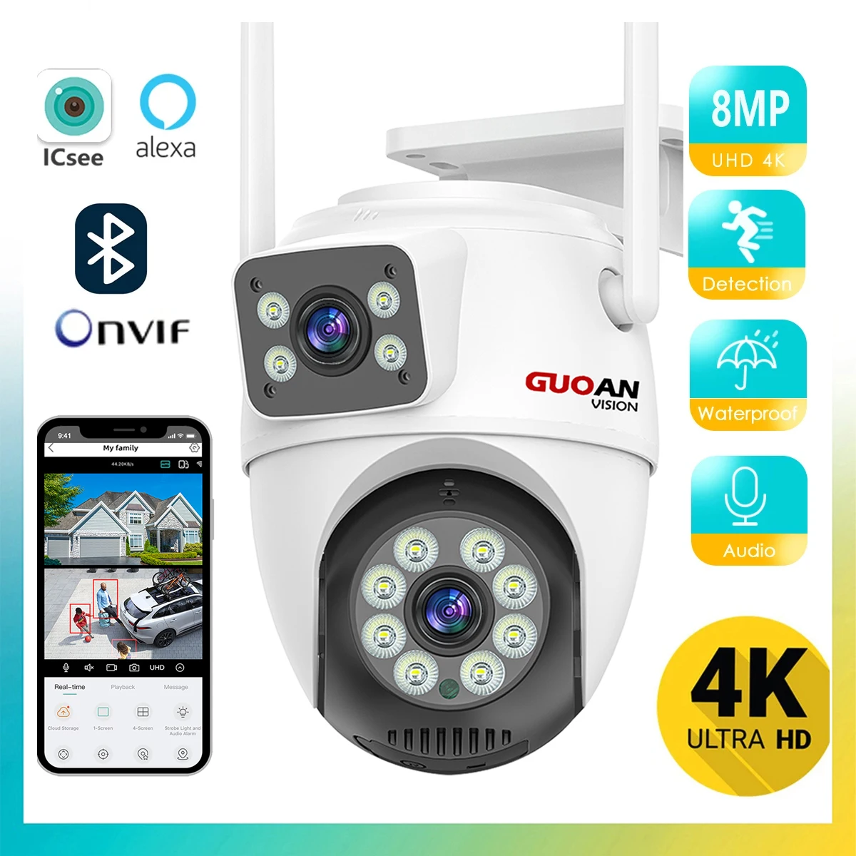 4K-8MP-PTZ-Wifi-Dual-Camera-Lens-with-Dual-Screen-CCTV-Ai-Human-Detect ...