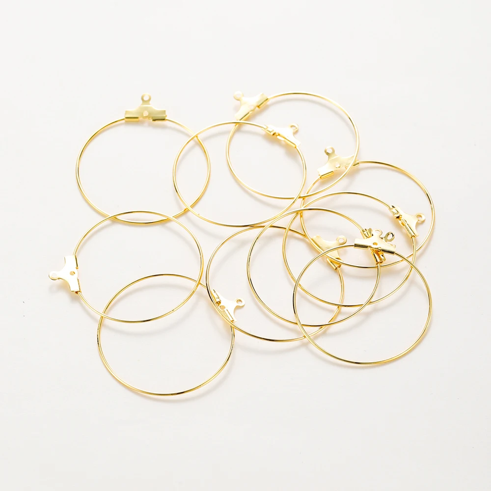 10pcs-14K-18K-Real-Gold-Plated-Round-Single-Loop-Earings-Circle-Open ...