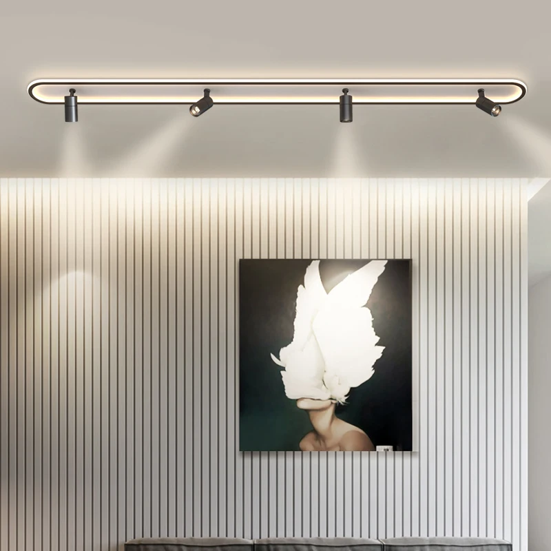 No-Main-Light-Living-Room-Lighting-Track-Light-LED-Shop-Ultra-bright ...