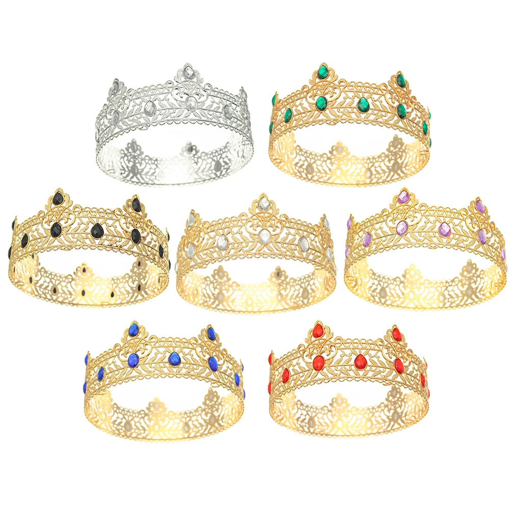 Tiara-redonda-de-boda-para-hombre-tocado-con-diamantes-de-imitaci-n ...