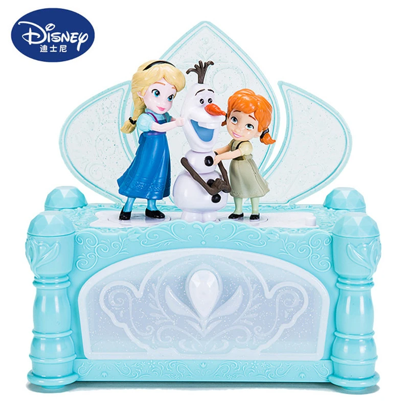 100% Original Disney Frozen Elsa Olaf Musical Jewelry Box Spinning Toys ...