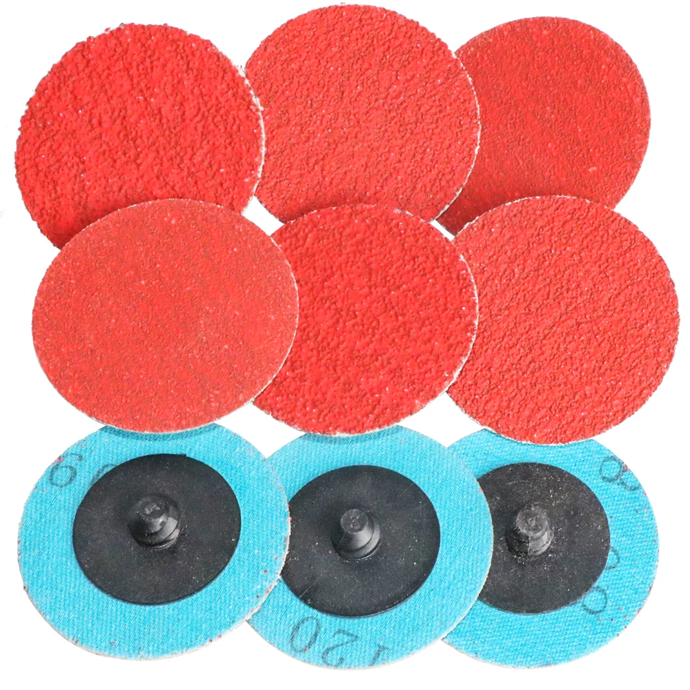 2 Inch(50mm) Roll Lock R-Type Quick Change Discs Red Grain Sanding Disc ...