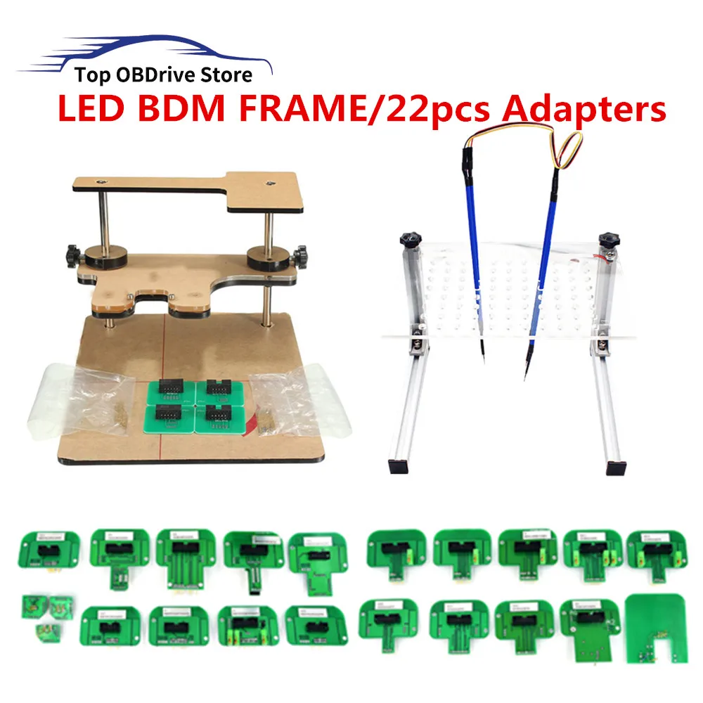 Latest LED BDM Frame With 22PCS Adapters Full Set For Kess Ktag Fgtech ...