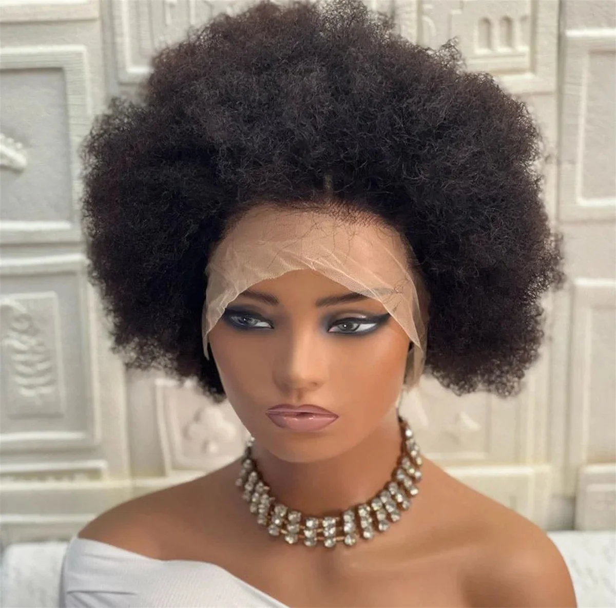 Peruca-peruca-dianteira-do-la-o-brasileiro-afro-natural-12-polegadas ...