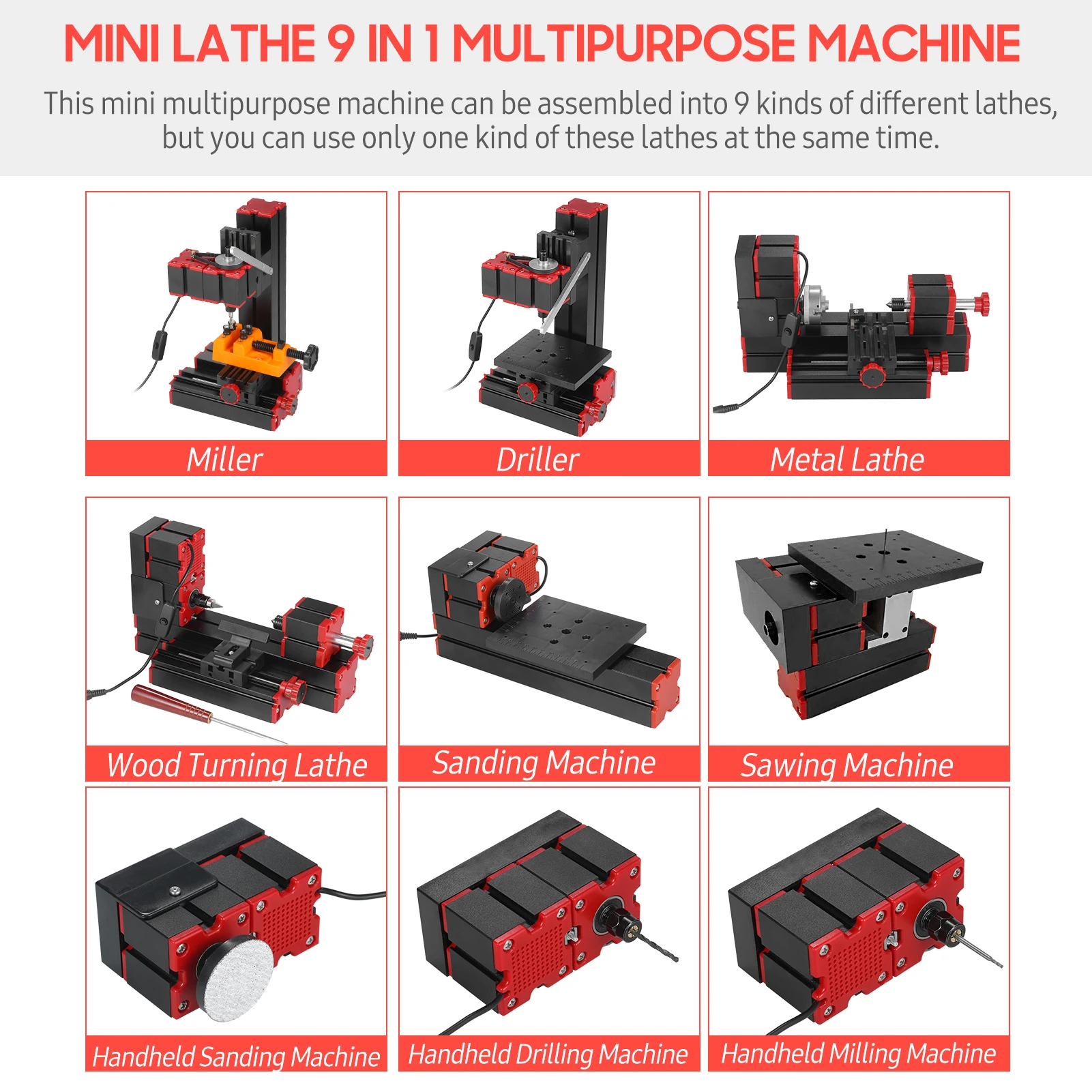 Mini-lathe-9-in-1-DIY-multifunctional-electric-transformer ...