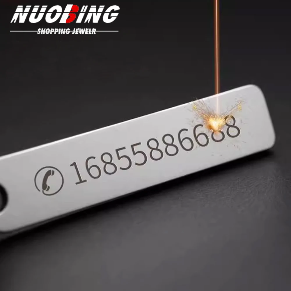 Custom-Phone-Number-Logo-Name-Keychain-Women-Men-Car-Key-Ring-Laser ...