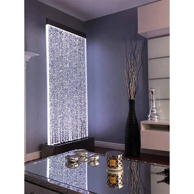 Panneau-mural-bulles-d-eau-LED-grande-chelle-cascade-en-acrylique ...