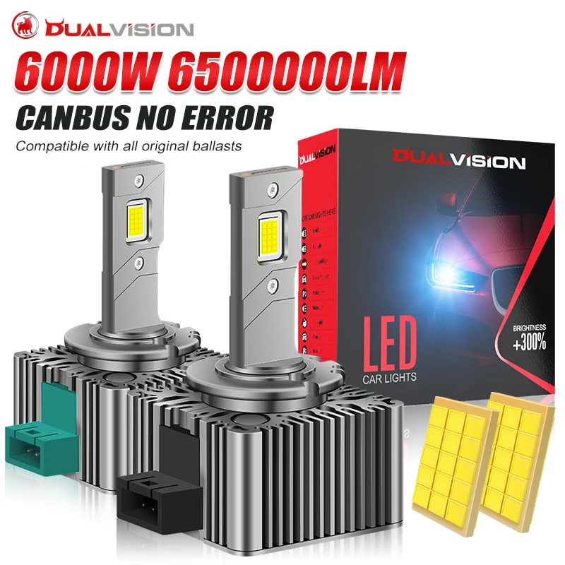 Dualvision D1S D3S LED Headlights Bulbs HID D2S D4S D5S D8 Turbo LED ...