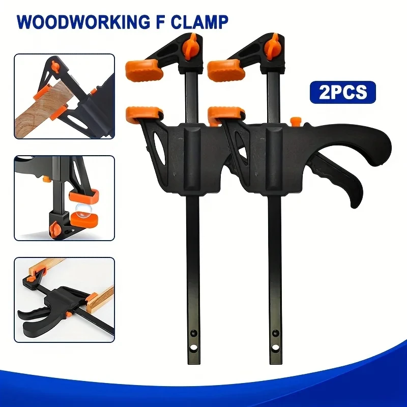 4' Woodworking Clamp 1/2Pcs Set Fixed Type Quick Ratchet Release Speed ...