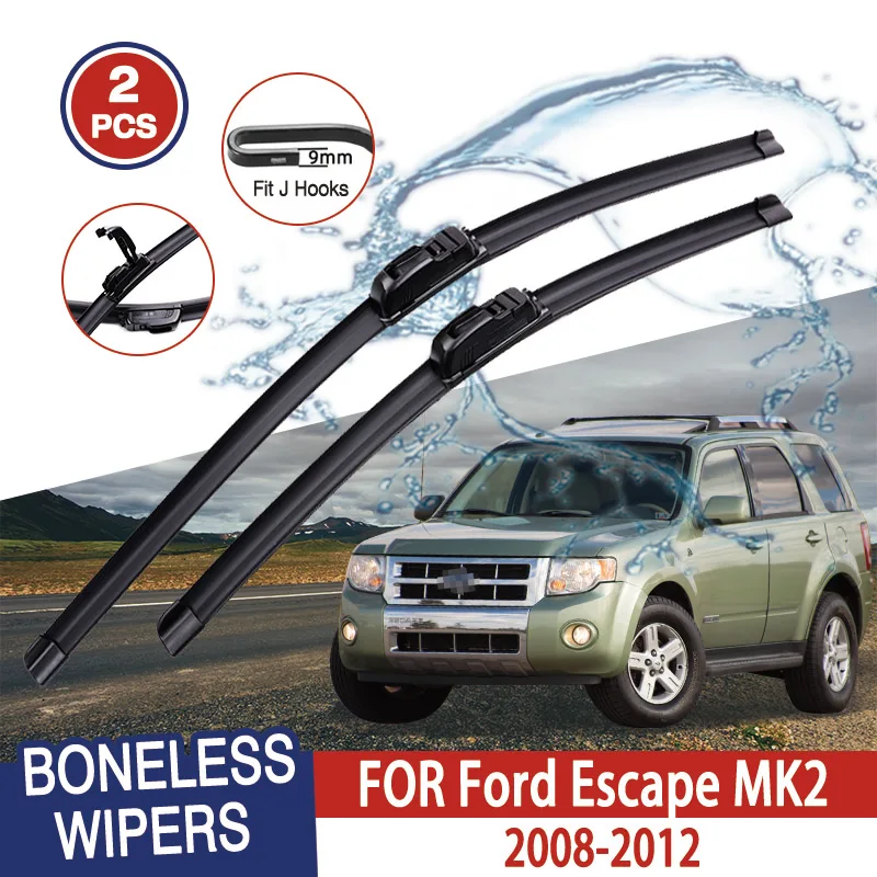 For-Ford-Escape-MK2-2008-2012-Car-Windshield-Wiper-U-type-Soft-Rubber ...
