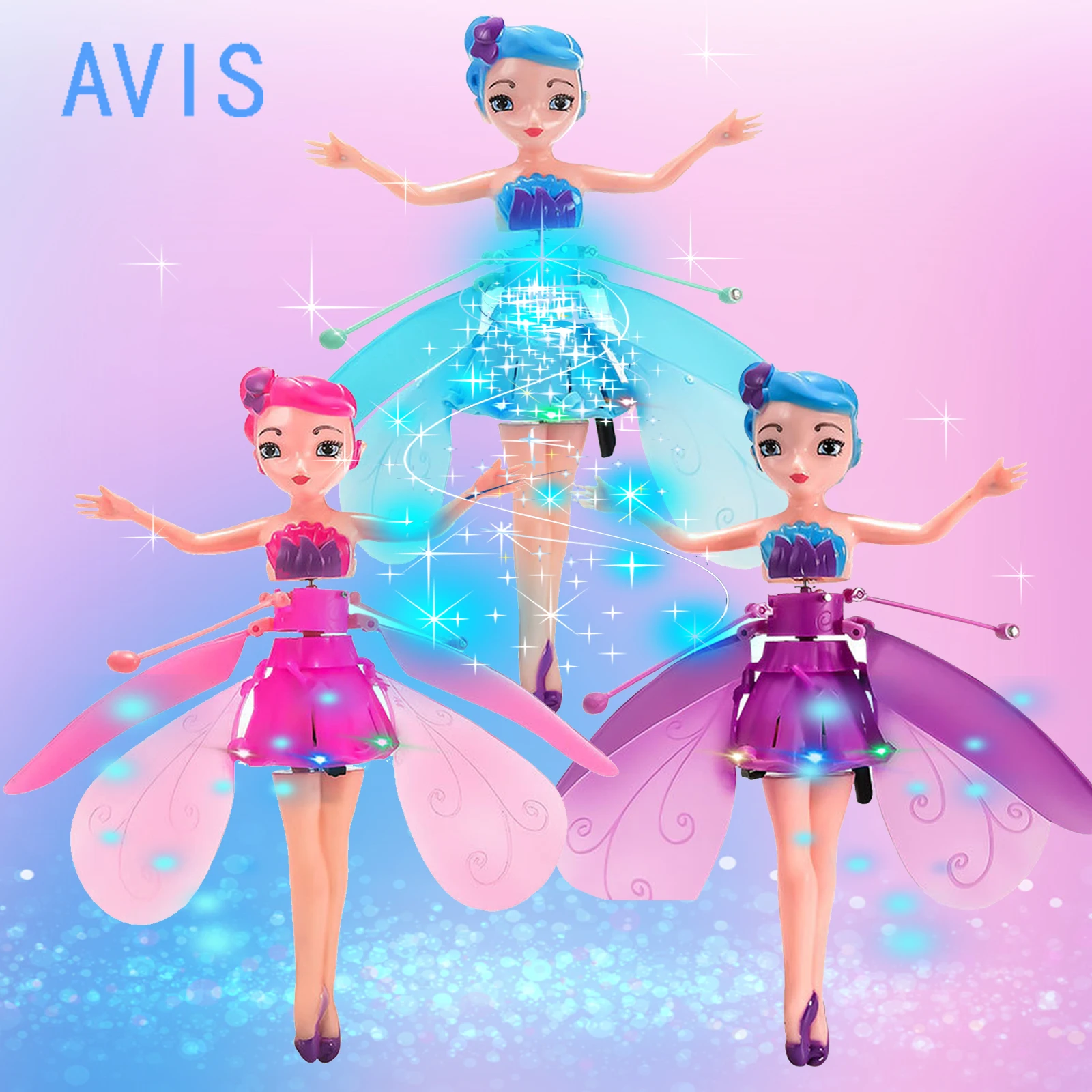 Magic Flying Fairy Princess Flying Fairy Doll Toys for Girls Sky ...