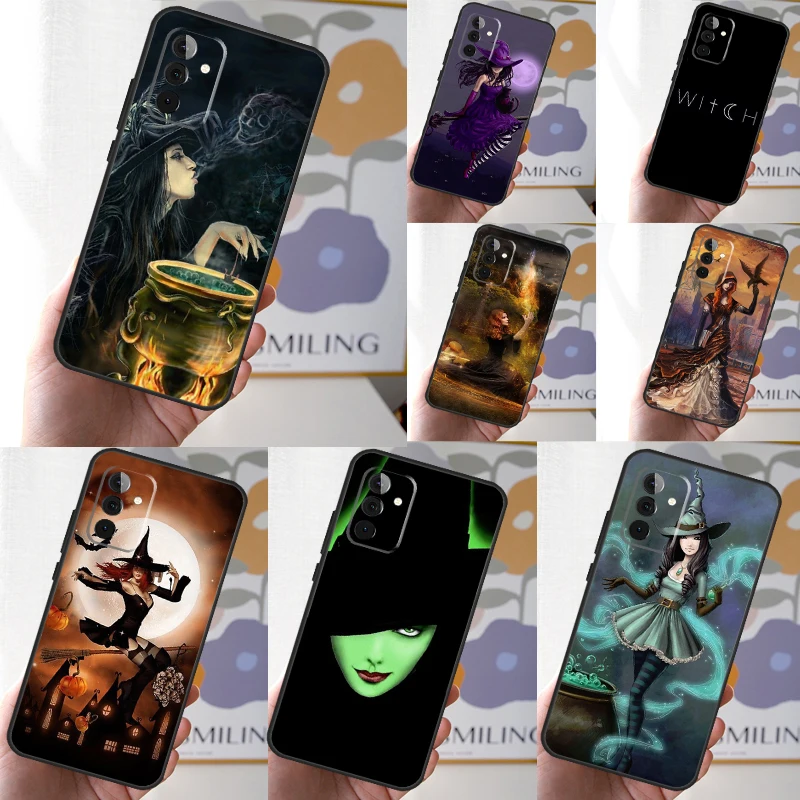Halloween-Moon-Witch-Horror-Phone-Case-For-Samsung-Galaxy-A55-A35-A25 ...
