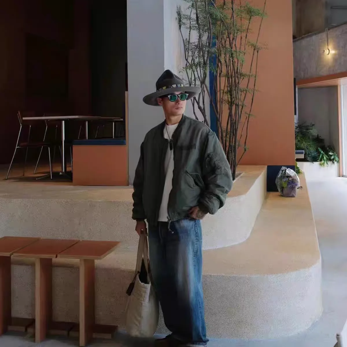 VISVIM FIL 23AW THORSON MA1 Japanese mud-dyed damaged washed flight jacket – Aljackie