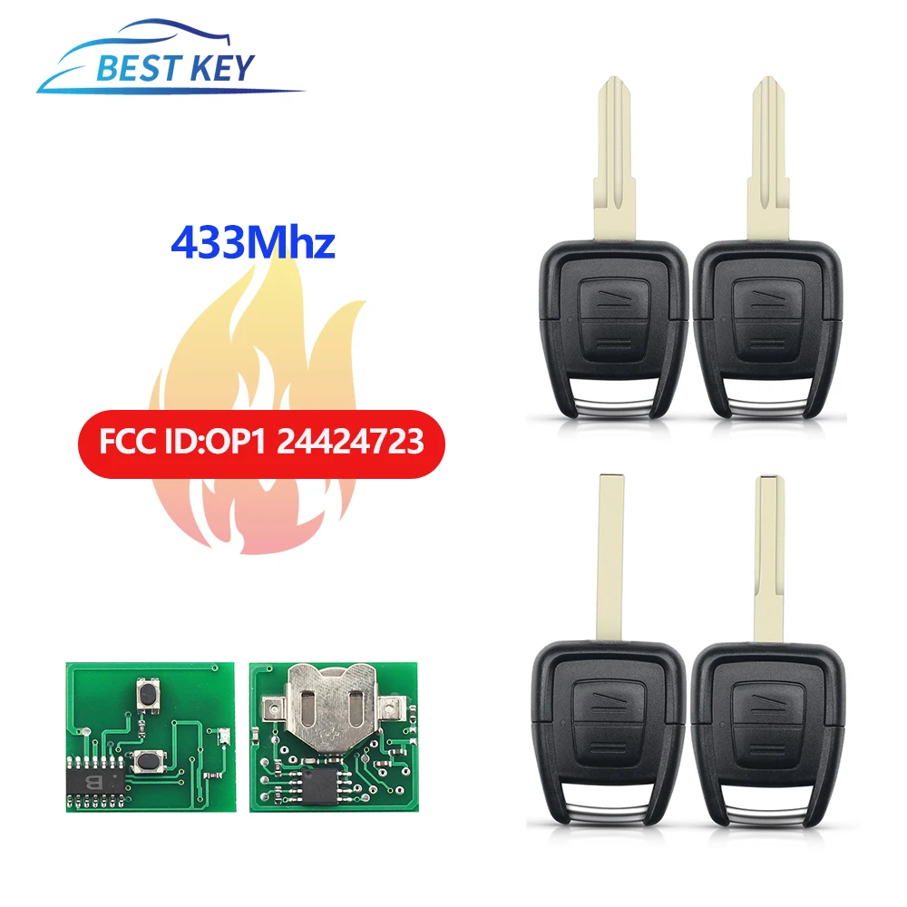 BEST KEY 433MHz Uncut HU43 HU100 YM28 HU46 Blade Car Remote Key For ...