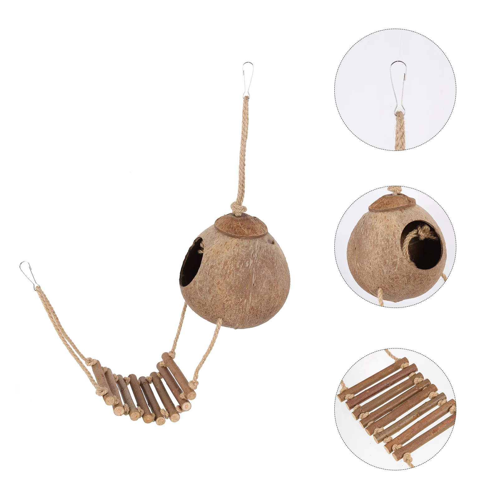 Reptile-Gecko-Ladder-Hide-Hut-Husk-Tank-Accessories-House-Cave-Crested ...