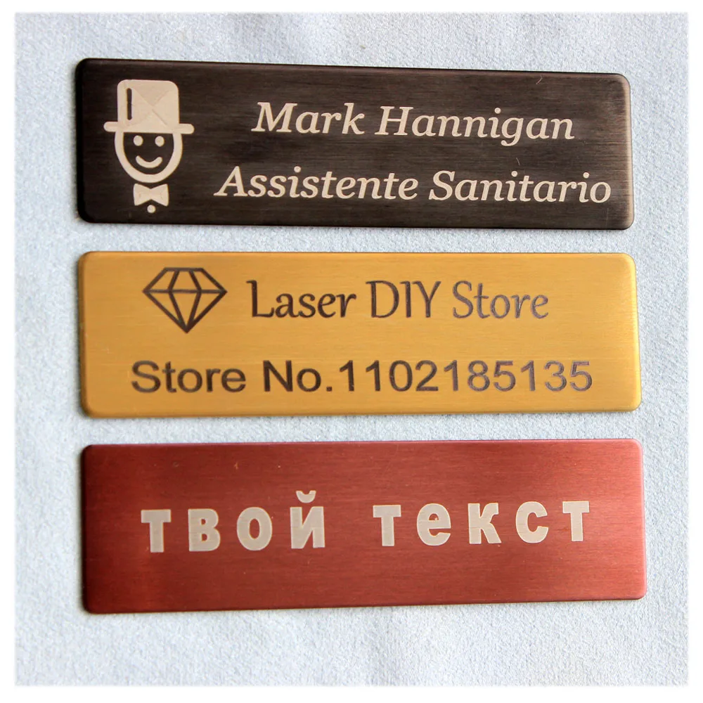 Taped Name Tags Engraved