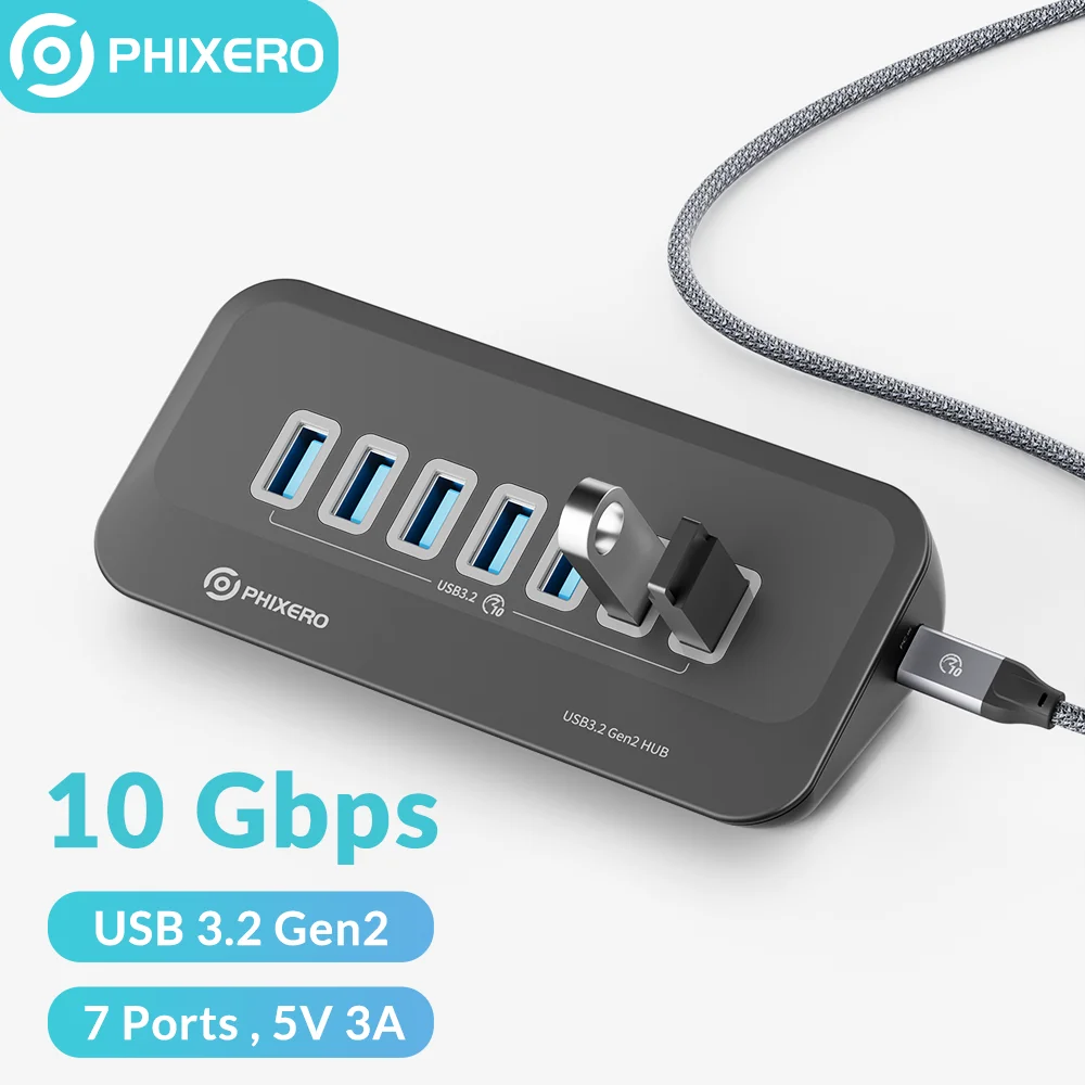 PHIXERO-10Gbps-USB-3-2-Hub-Splitter-Tipo-C-Interruptor-Dock-Station ...