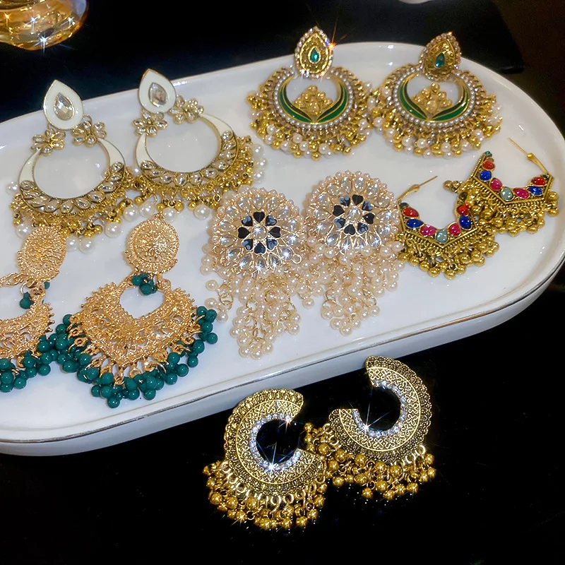 Ethnic-Style-Hollow-Pearl-Water-Drop-Fringed-Earrings-for-Women-Light ...