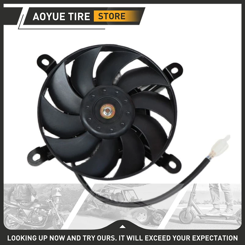 Motorcycle-Cooling-fan-Oil-Cooler-Water-Cooler-Radiator-Electric-12V ...