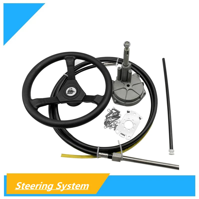 Mechanical-Outboard-Boat-Steering-System-With-12-Feet-Cable-and ...