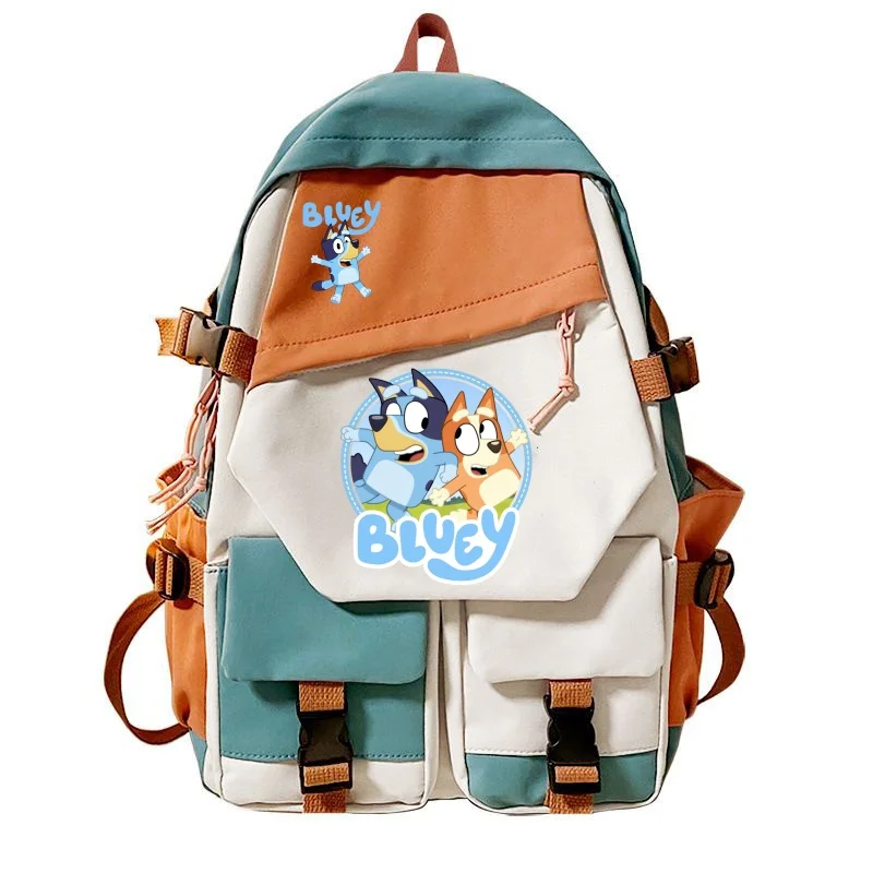 Bluey-Backpacks-Student-Nylon-School-Bag-Bingoes-Family-Couple-Backpack ...