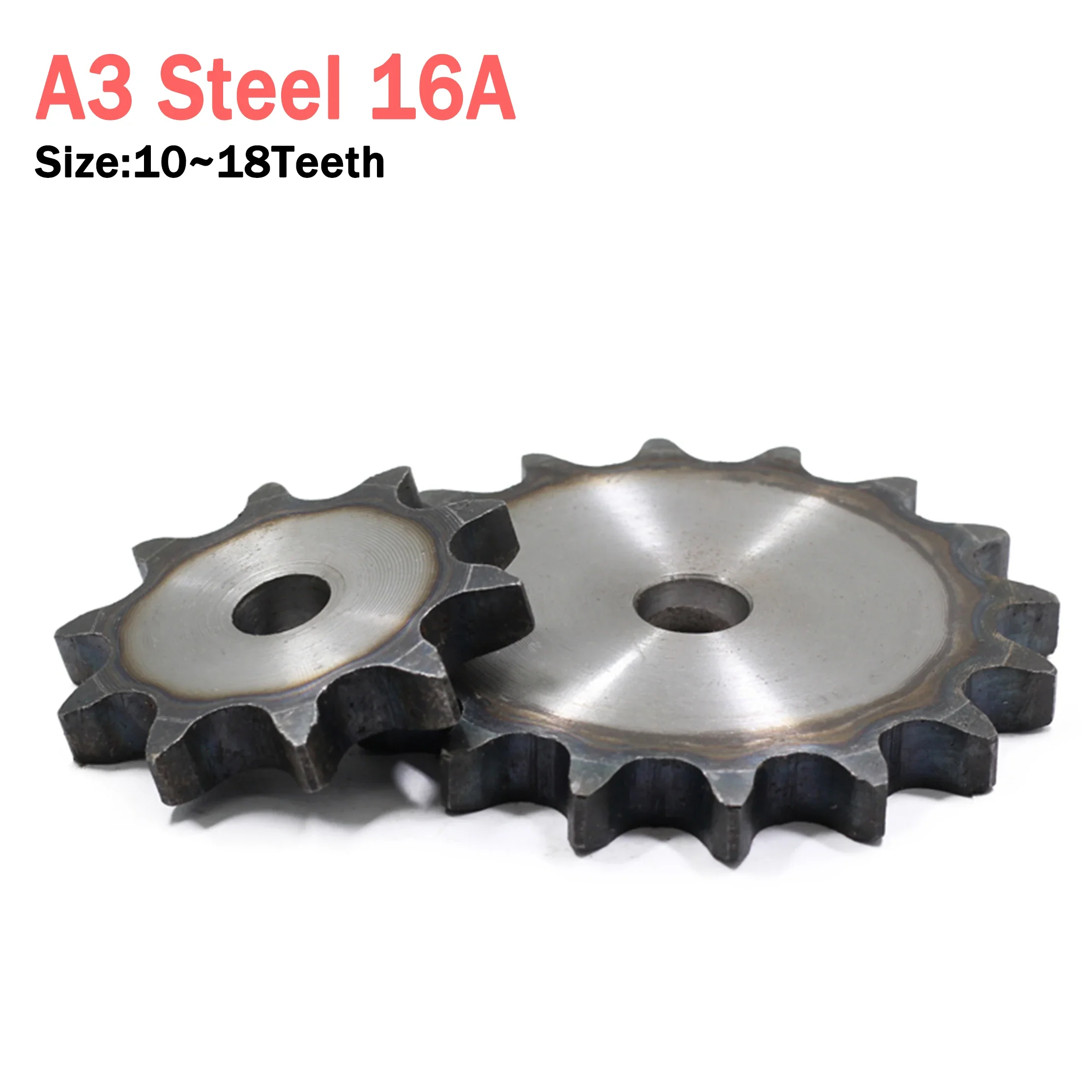 1Pc Pitch 25.4mm 16A Flat Chain Sprocket 10-18T A3 Steel Roller ...